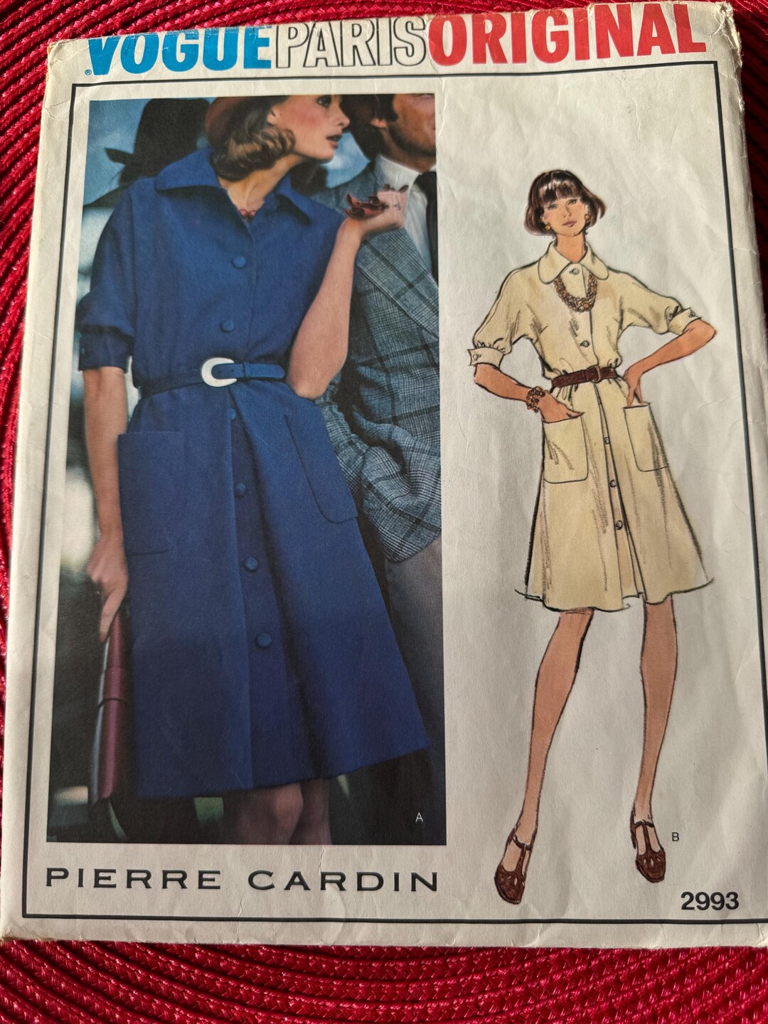 1970's Vogue Paris Original Sewing Pattern 2993 PIERRE CARDIN Misses ...