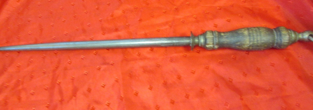 Antique F. DICK Germany Knife Sharpener With Dark Wood Handle and Ring ...