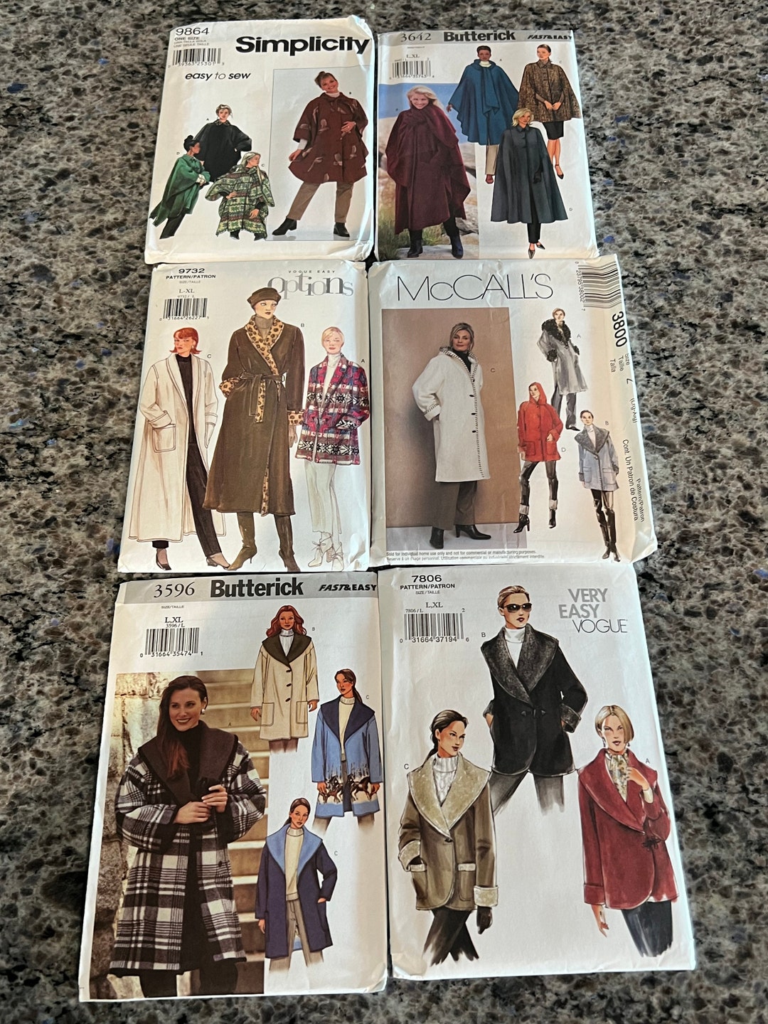U Choose-winter Coat, Poncho, & Cape Sewing Patterns- Simplicity 9864 ...