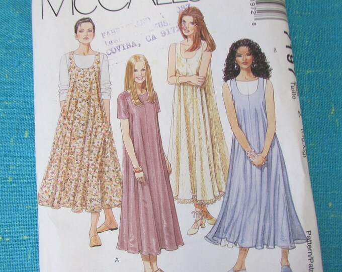 RARE 1994 Mccalls Sewing Pattern 7197 Misses Loose Fitting Swing Style ...