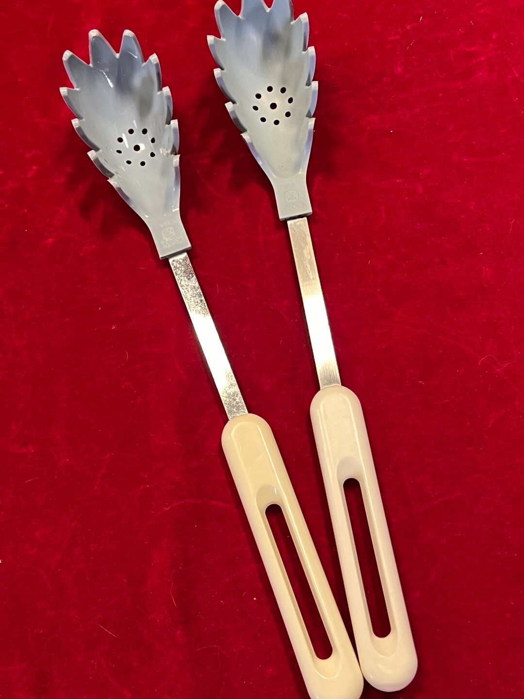 Vintage 80s BONNY Powder Blue and Stainless Kitchen Slotted Spaghetti ...