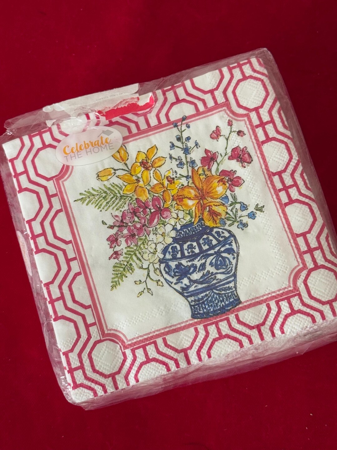 NIP 40 Rosanne Beck Collections Flowers in Urns Cocktail Beverage Paper ...