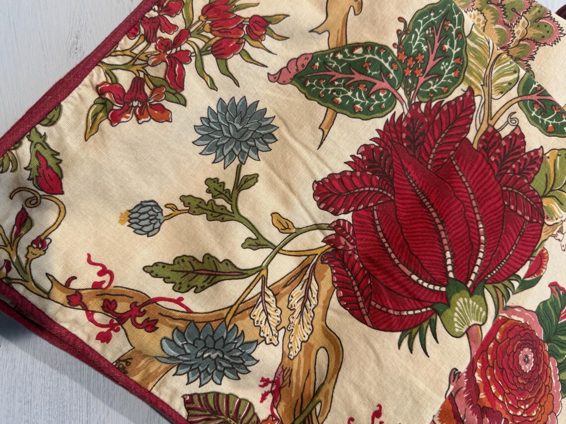 Pottery Barn “wells Palampore” Jacobean Floral Pattern Euro Pillow Sham ...