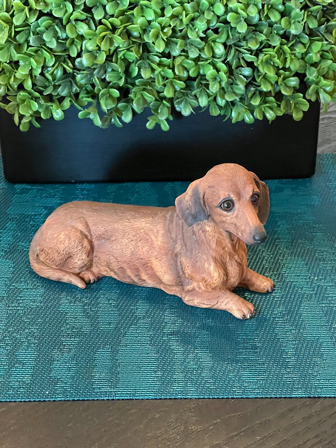 Vintage Gorham Natures Gallery DACHSHUND Bisque Porcelain Dog Figurine ...