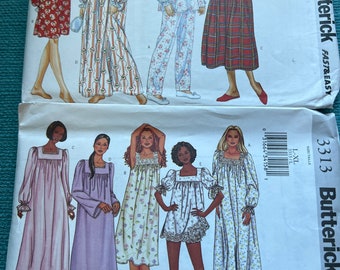 90s Sewing Pattern UNCUT Simplicity 9325 Womens Size 6-24 Nightgown ...