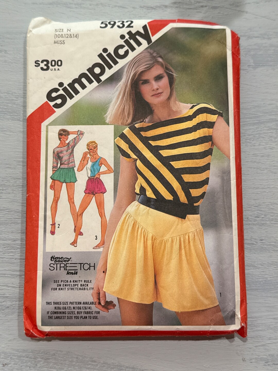 1983 Simplicity Sewing Pattern 5932 Misses Summer Stretch Knit Romper ...