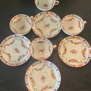 Antique Minton Rose by Minton Set of 4 Flat Cups and Saucers Sold Thru ...