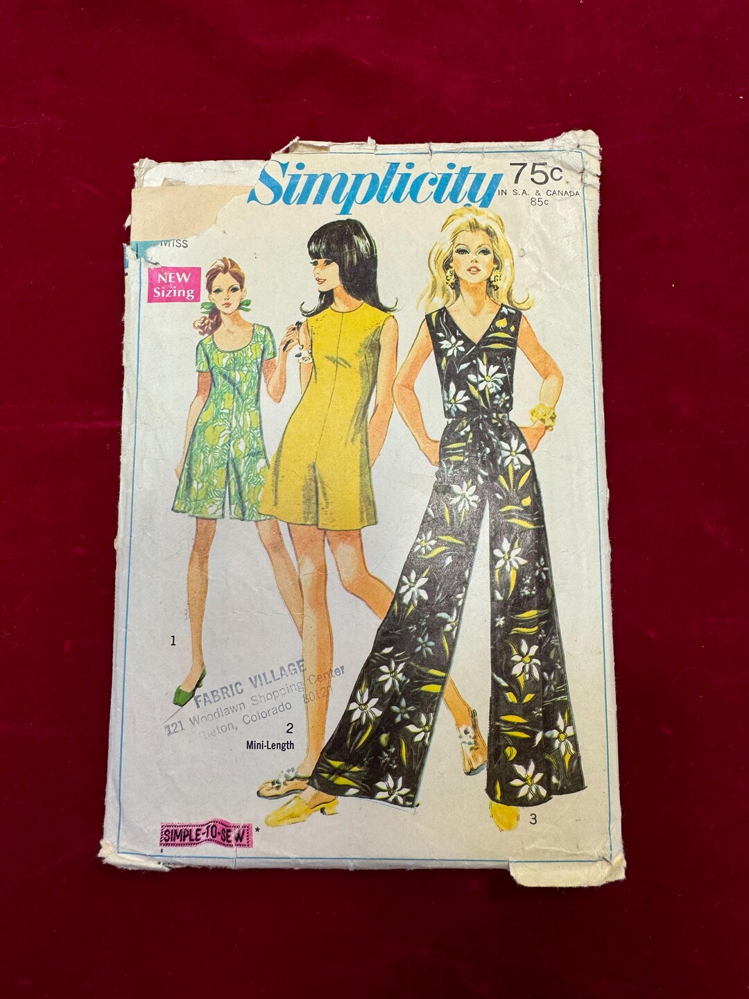 1969 Simplicity Sewing Pattern 8146 Misses Sleeveless Jumpsuit Romper ...