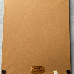 Vintage 1960's John Stroh Framed Black Ink Watercolor of Plant in Black ...