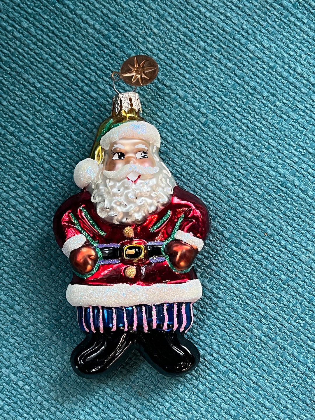 RARE Vintage Christopher Radko Santa Jubilee Santa Claus Glass ...