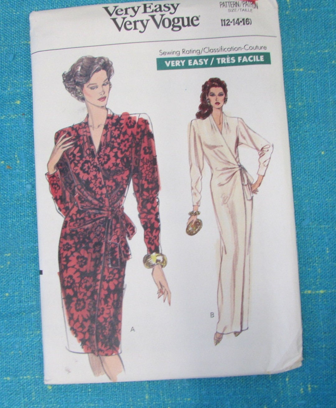 1989 Very Easy Vogue Sewing Pattern 7660 Misses Loose Fitting Straight ...