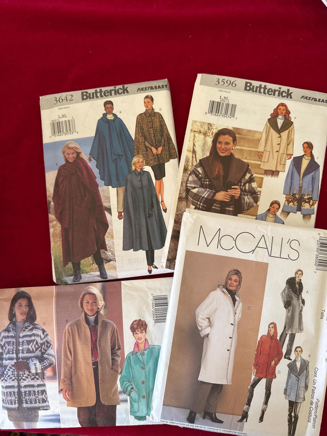 U Choose-winter Coat, Poncho, & Cape Sewing Patterns- Butterick 3642 ...