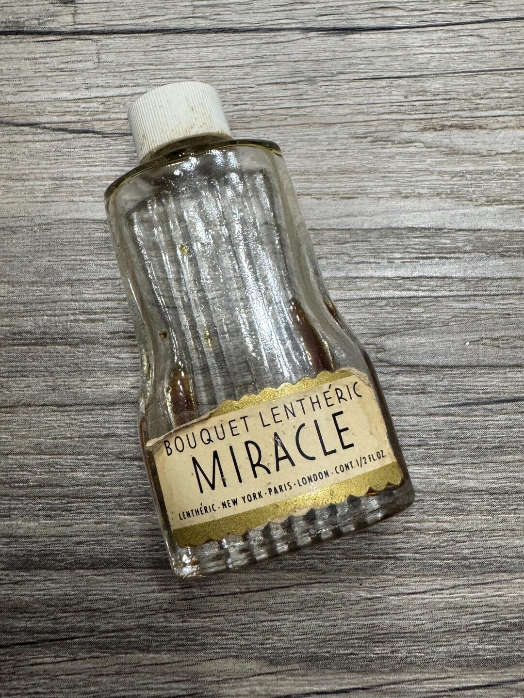 Vintage Bouquet Lentheric Miracle Art Deco Shaped Miniature Perfume ...