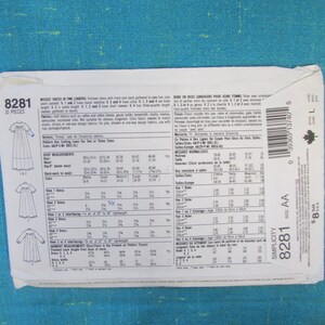 RARE 1993 Simplicity Sewing Pattern 8281 Misses Loose Fitting Dress in ...