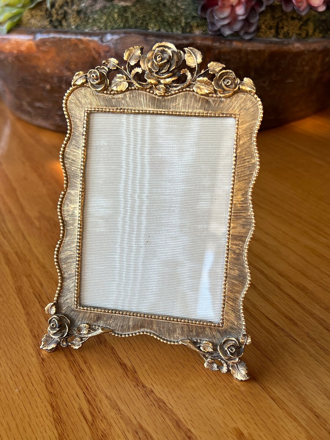 Vintage Matson Gold Ormolu Rose Frame for Table 4 X 6 Overall No. 1784 ...