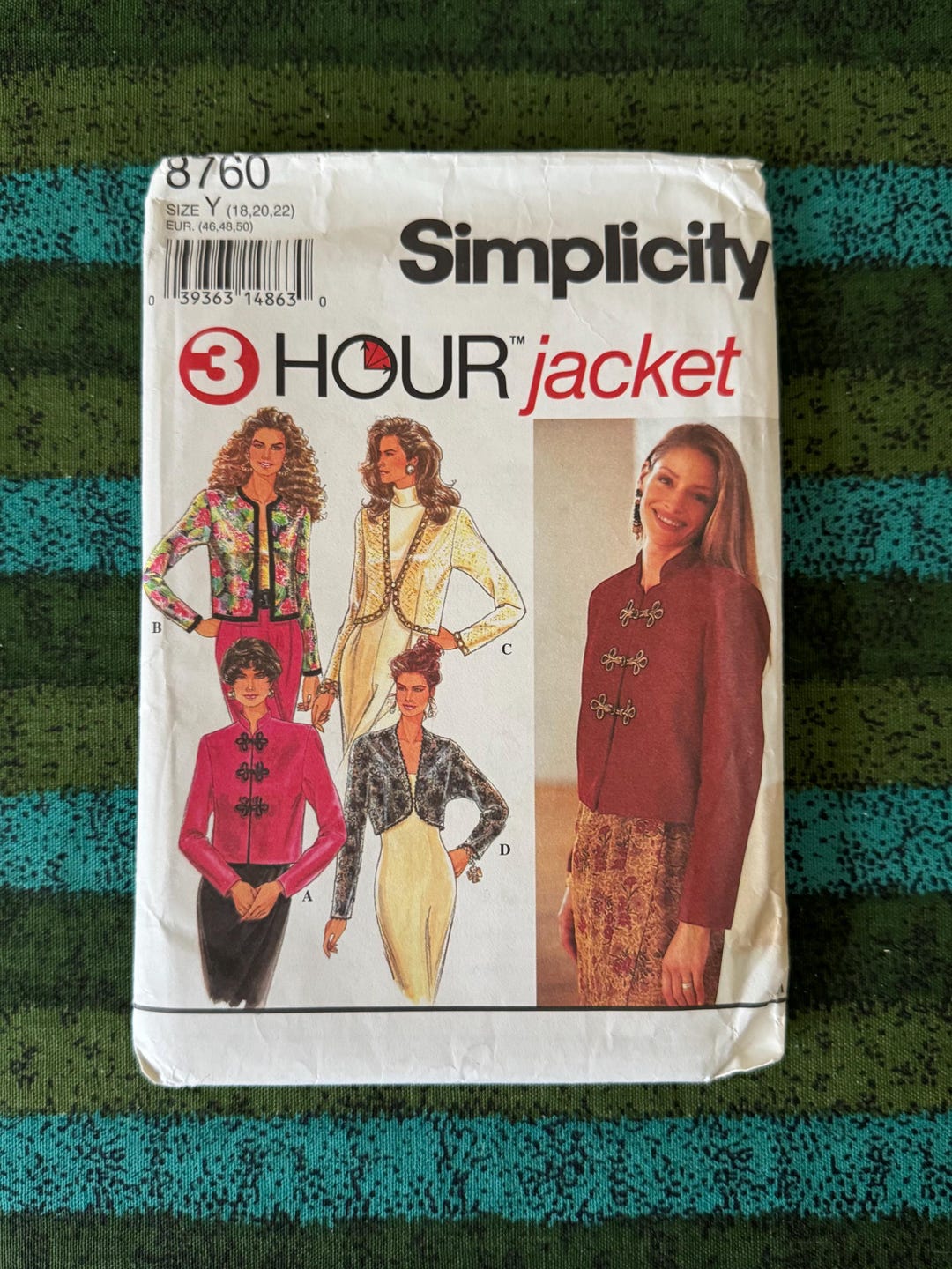 1993 Simplicity Sewing Pattern 8760 Misses 5 Evening Jackets Bolero ...