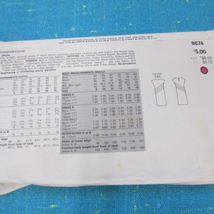 1980s Vogue Sewing Pattern 8674 Misses Loose Fitting Pullover Shift ...