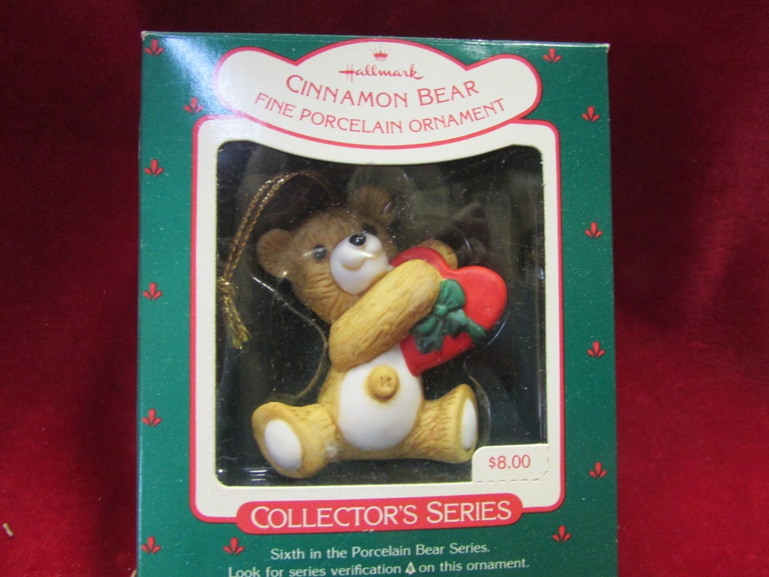 1988 NIB HALLMARK Porcelain Bear Christmas Ornament, Collector's Series ...