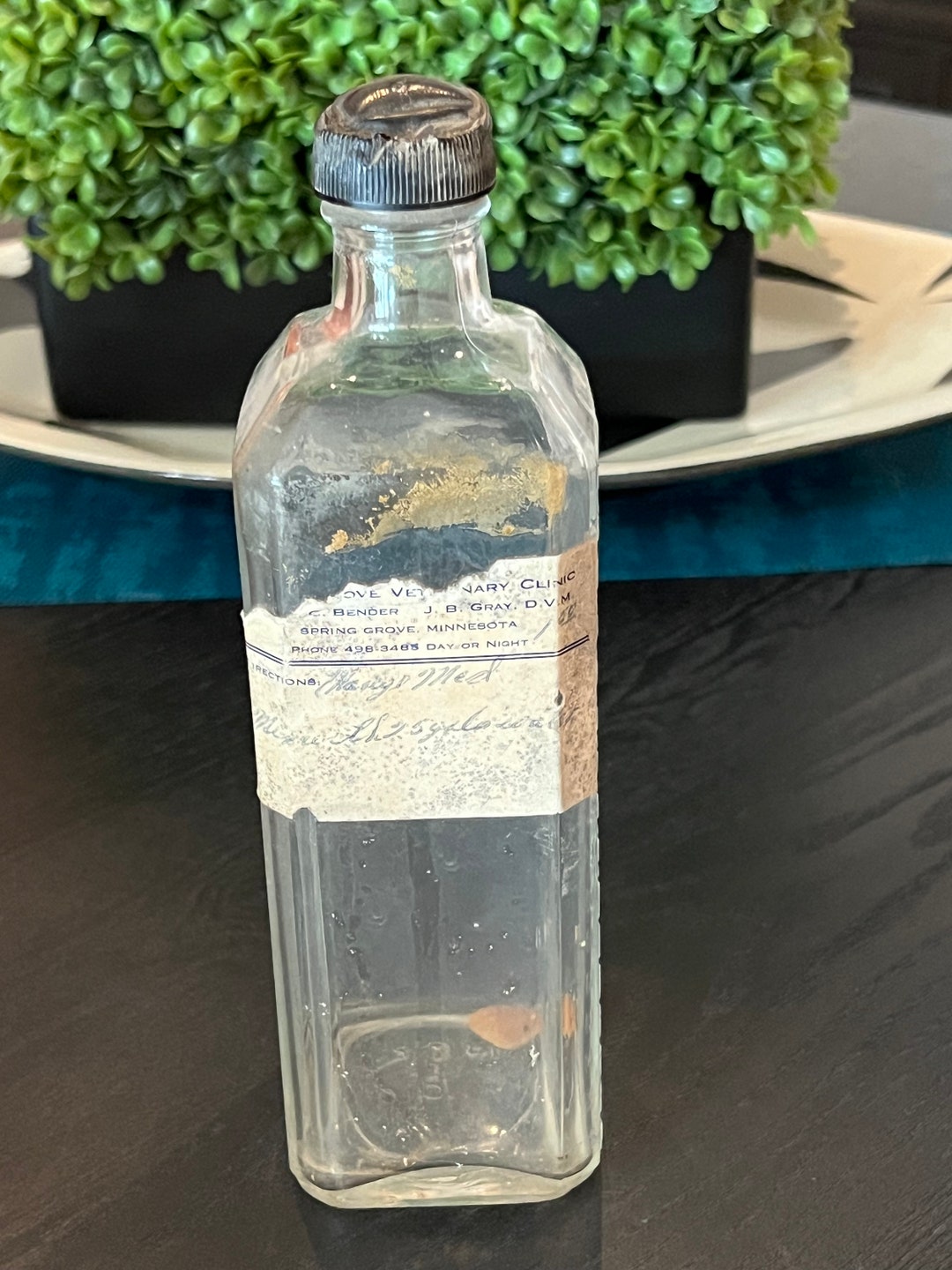 Antique Dodge Embalming Medicine Bottle With Label From Spring Grove MN ...