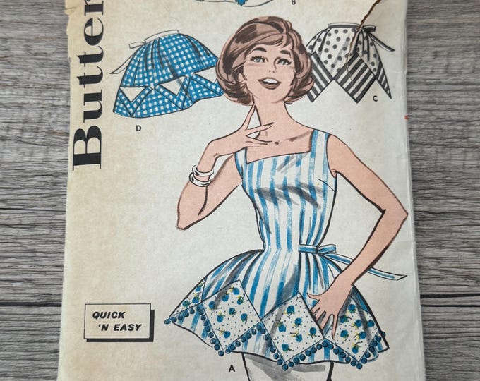 RARE 1970's Butterick Sewing Pattern 6138 Misses Petite One Piece Dress ...