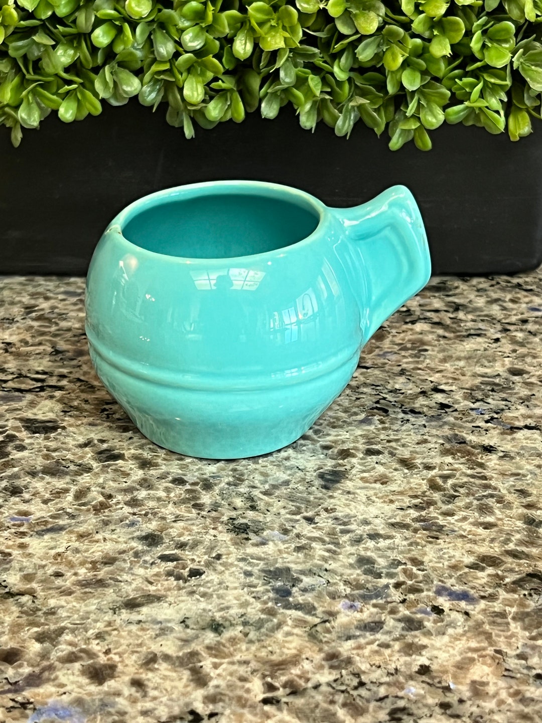 Vintage 1950's CA Pottery Aqua Turquoise Blue Ceramic Teacup Cup CA ...