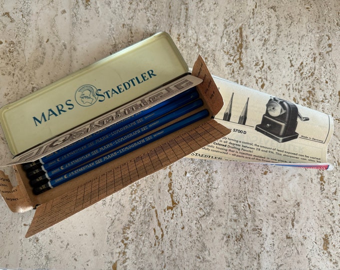 Vintage 4H Mars Staedtler 2886 Lot of 5 Lumograph Pencils in Original ...