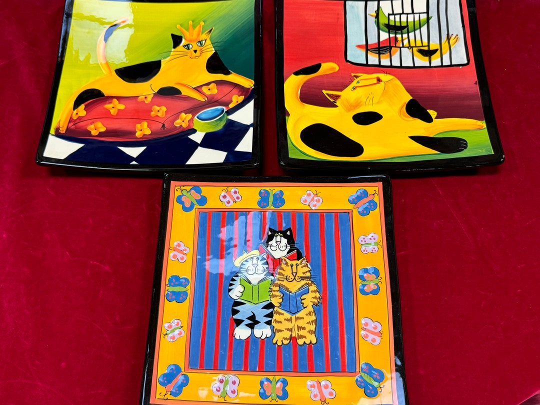 U CHOOSE- Candace Reiter Catzilla Large Square Wall Plate 10" OR Naylor ...