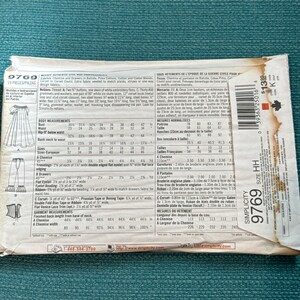 2001 Simplicity Sewing Pattern 9769 Fashion Historian Misses Authentic ...