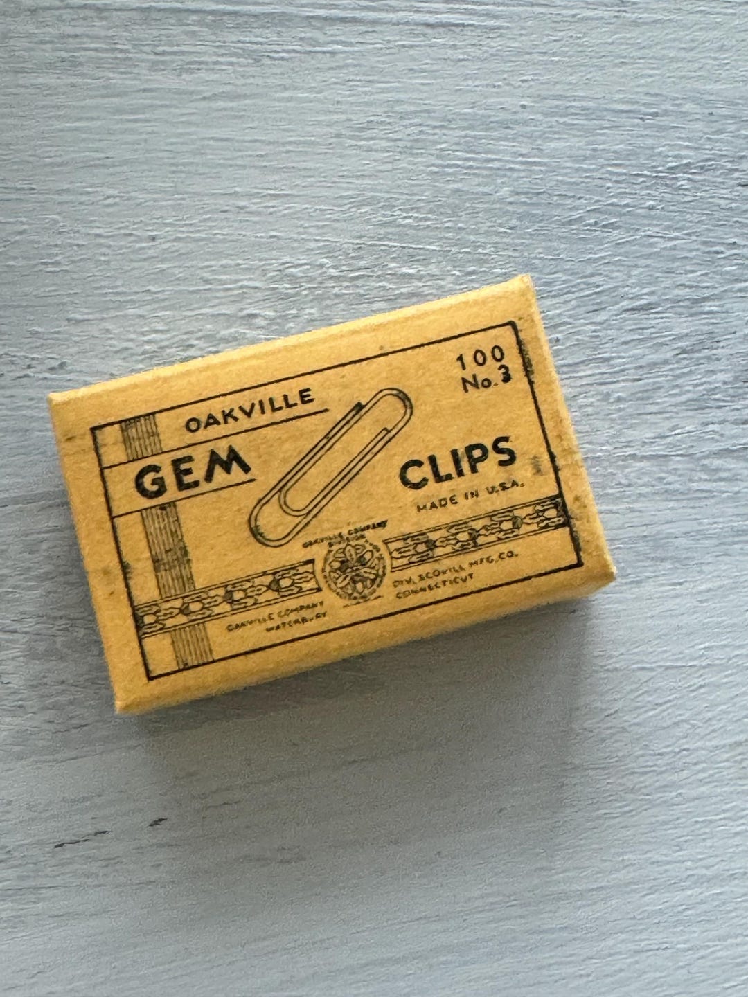 Rare 1940’s Gem Paper Clips No 3 Oakville Company a Division of Scovill ...