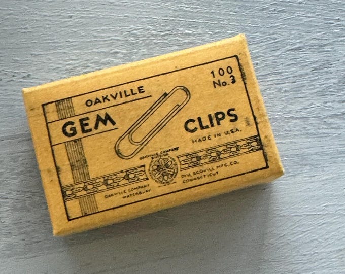 25 Vintage Pointy Paper Clips, Tinned Steel, Noesting Gem Clips - Etsy