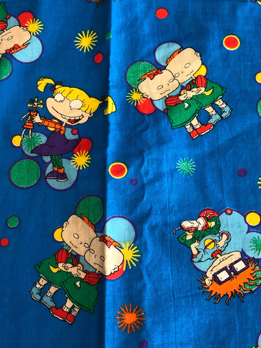 1998 Vintage Rugrats Bright Blue Cotton Fabric by Klasky Csupo - Etsy