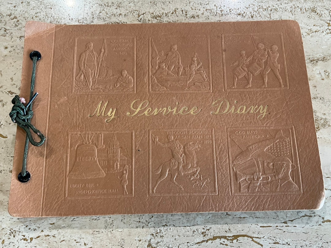 1940s My Service Diary Armed Services Military WWII US Scrapbook With ...