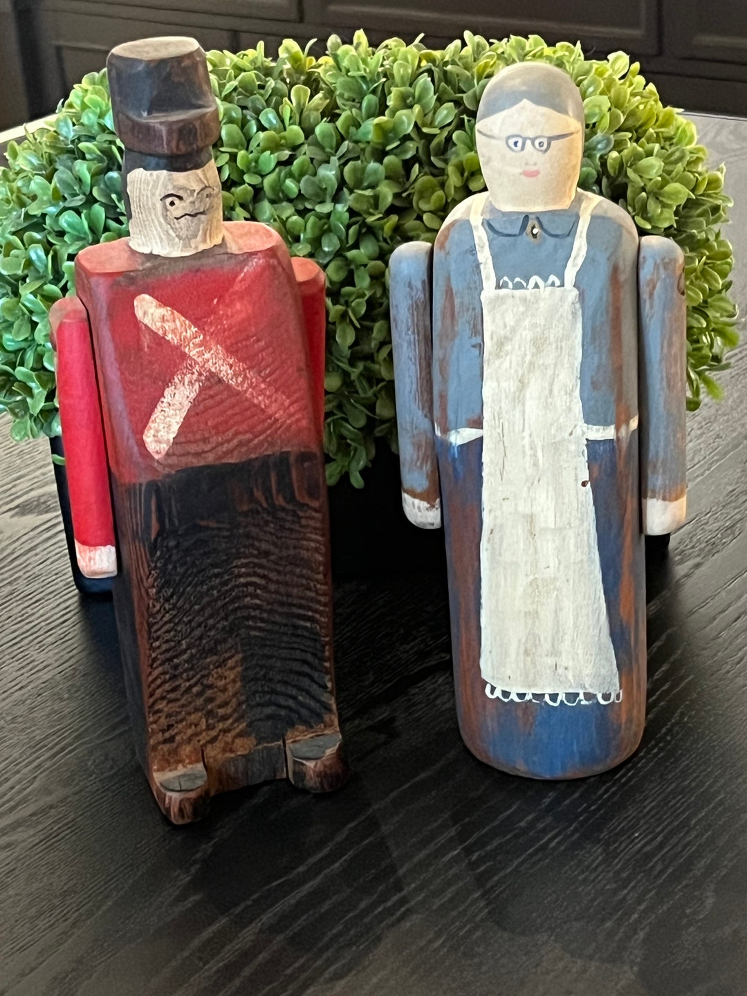 HTF Wolf Creek Wood Hand Carved Male Cavalry Military Soldier Figurine ...