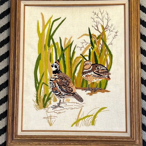 Quail Embroidery - Etsy