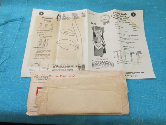 RARE 1940'S Mail Order Sue Burnett Sewing Pattern 8430 | Etsy