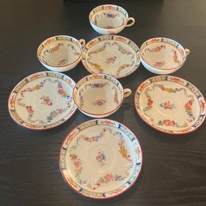 Antique Minton Rose by Minton Set of 4 Flat Cups and Saucers Sold Thru ...