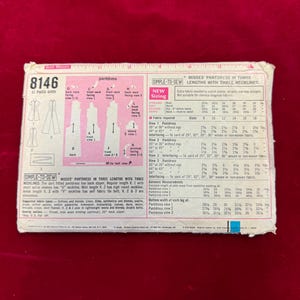 1969 Simplicity Sewing Pattern 8146 Misses Sleeveless Jumpsuit Romper ...