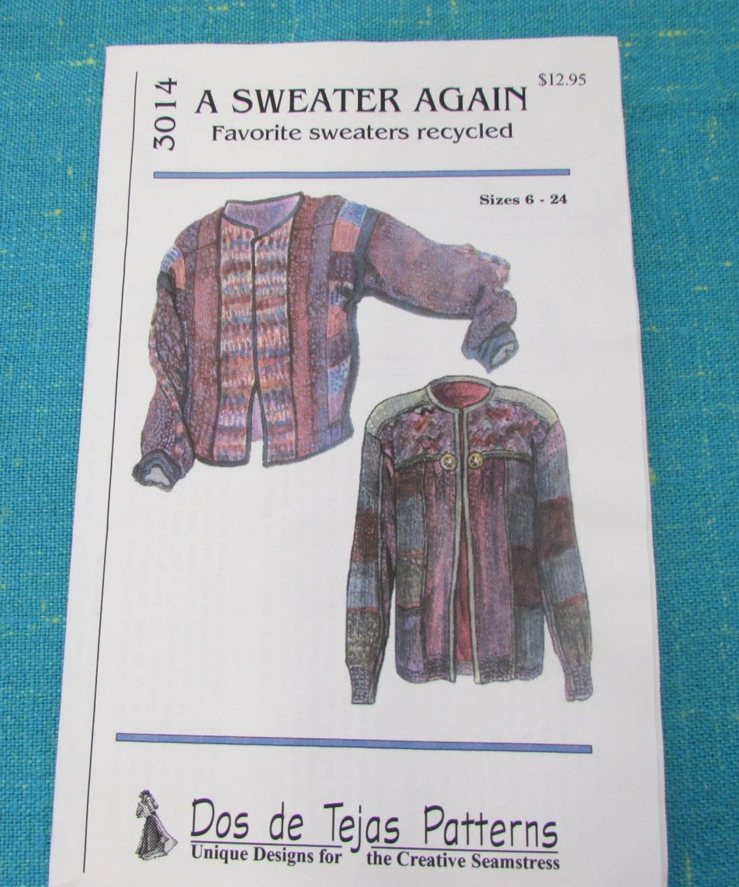 1994 DOS De TEJAS PATTERNS A Sweater Again Pattern 3014 Patchwork ...