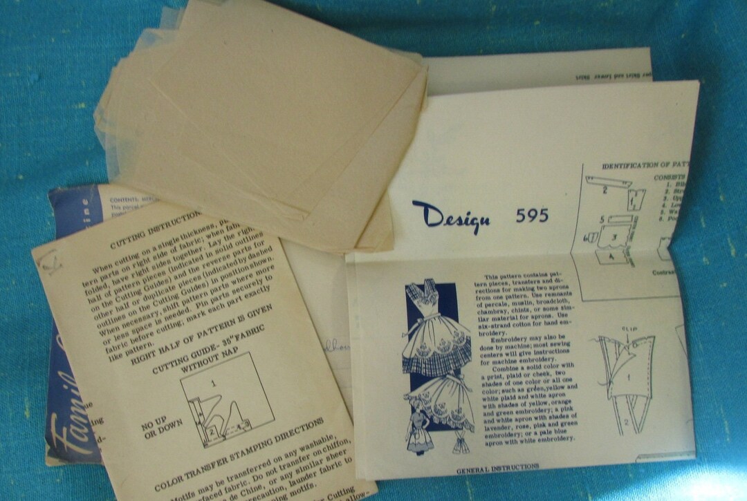 RARE 1940'S TWO Mail Order Family Circle Sewing Pattern 595 and 681 ...
