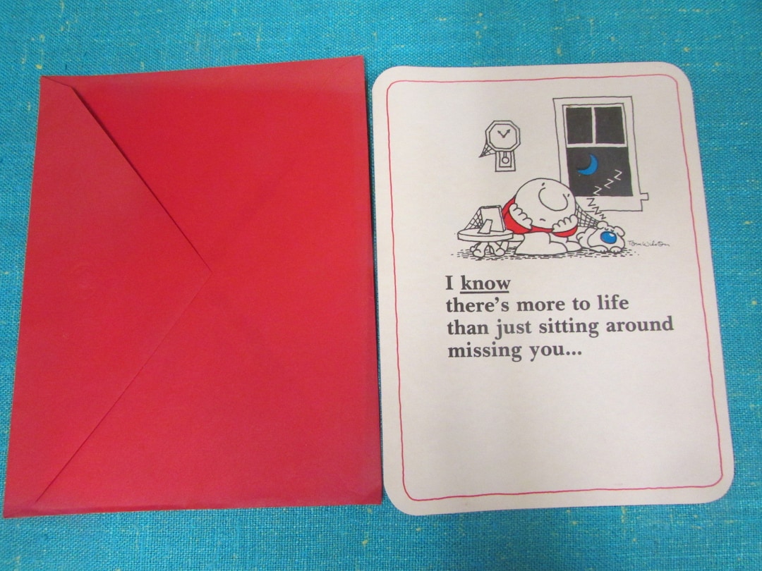 RARE 1986 ZIGGY Forget Me Not, Missing You Greeting Card, American ...