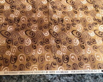 Tan Swirl Fabric - Etsy