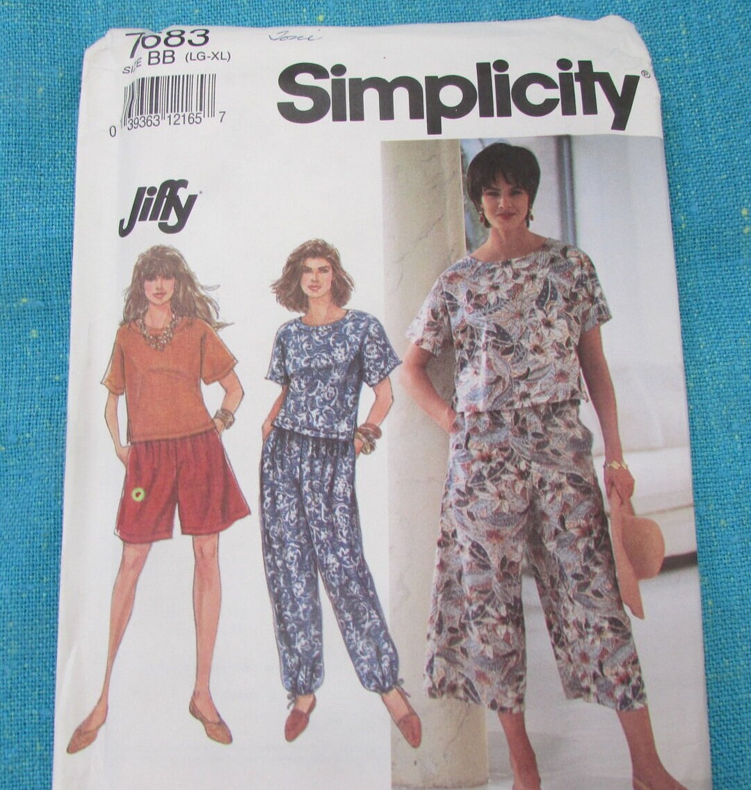 RARE 1991 Simplicity Sewing Pattern 7683 Misses' JIFFY Summer Ensemble ...