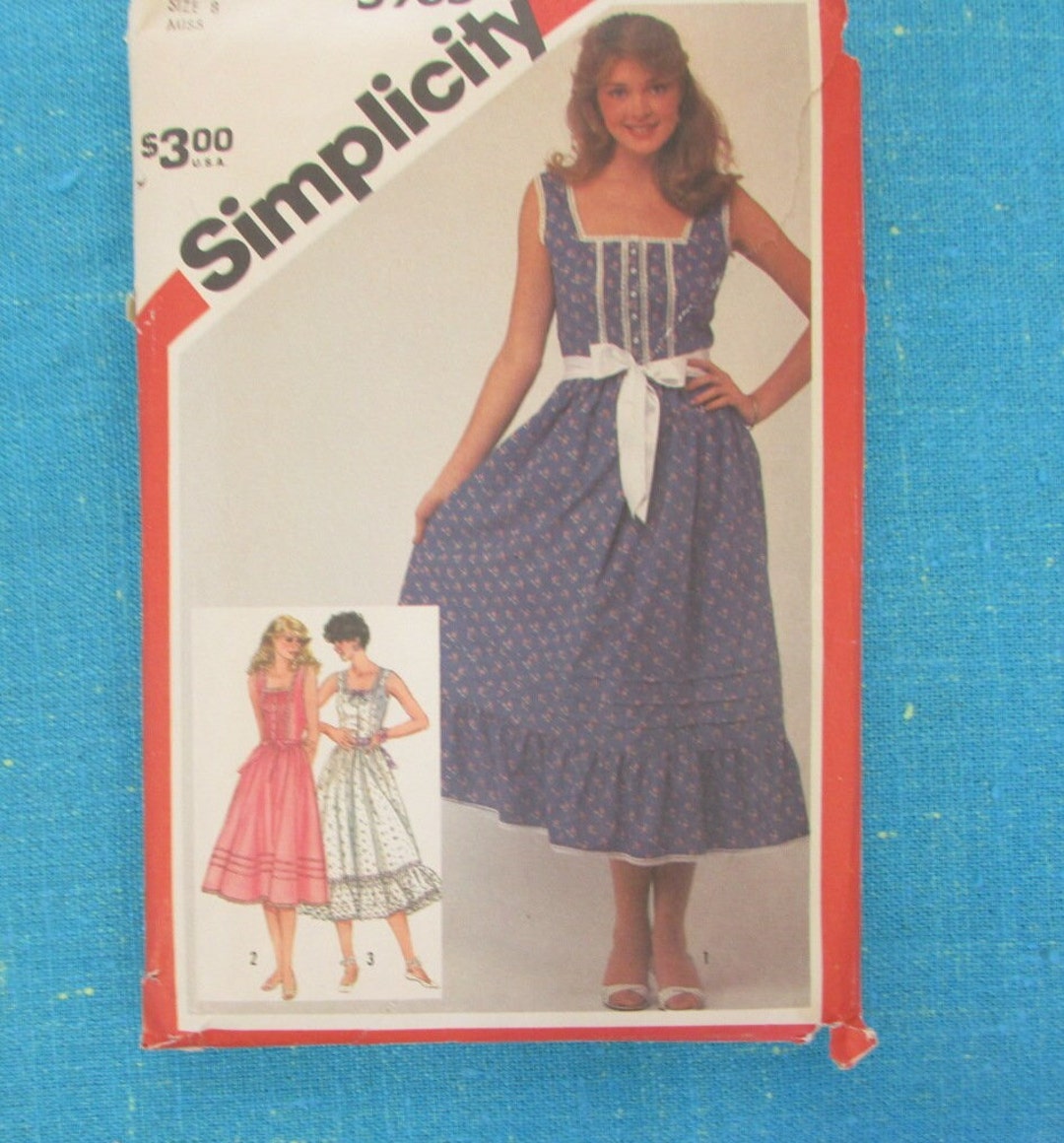 1983 Simplicity Sewing Pattern 5935 Misses Fitted Sundress - Etsy