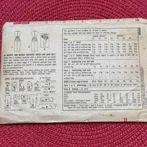RARE 1950s Simplicity Sewing Pattern 2950 Misses Slim Fitted Sheath ...