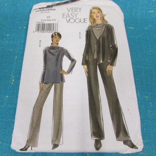 Uncut Vogue Sewing Pattern 1665 Misses Top Skirt and Pants | Etsy