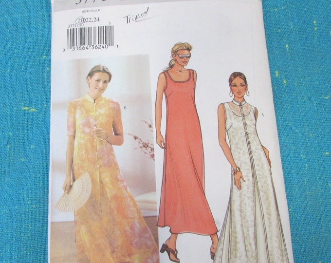 2003 Butterick Sewing Pattern 3771 Summer Dress With Duster Size 20-24 ...