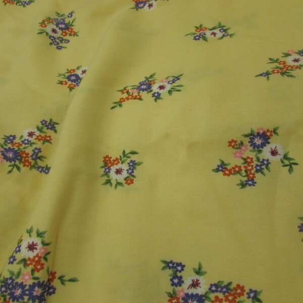 Yellow Floral Fabric - Etsy