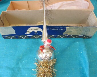Christmas Mercury Glass Tree Topper - Etsy