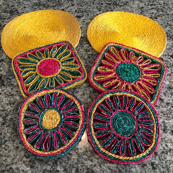 Wicker Trivet Lot - Etsy