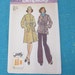 1974 Simplicity Sewing Pattern 6633 JIFFY Unlined Front Wrap Coat in 2 ...